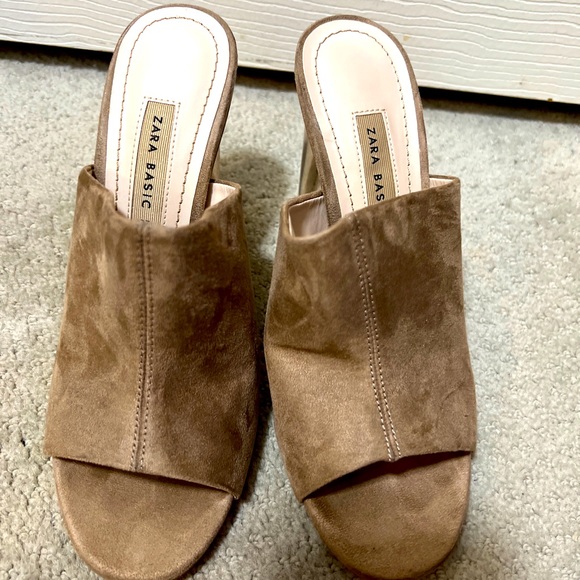 Zara | Shoes | Zara Basic Glass Heel Slip On Sandals Size 37 | Poshmark